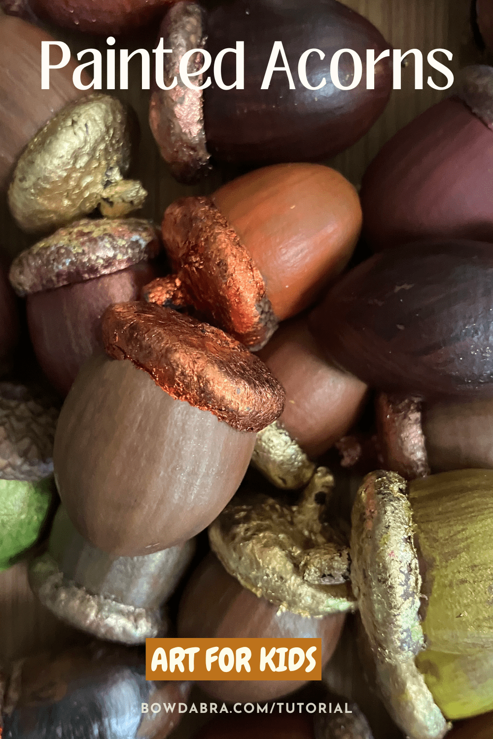 How to make autumn painted acorns