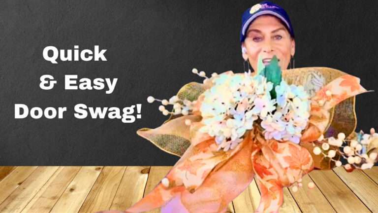 How to make a quick and easy autumn door swag - Bowdabra