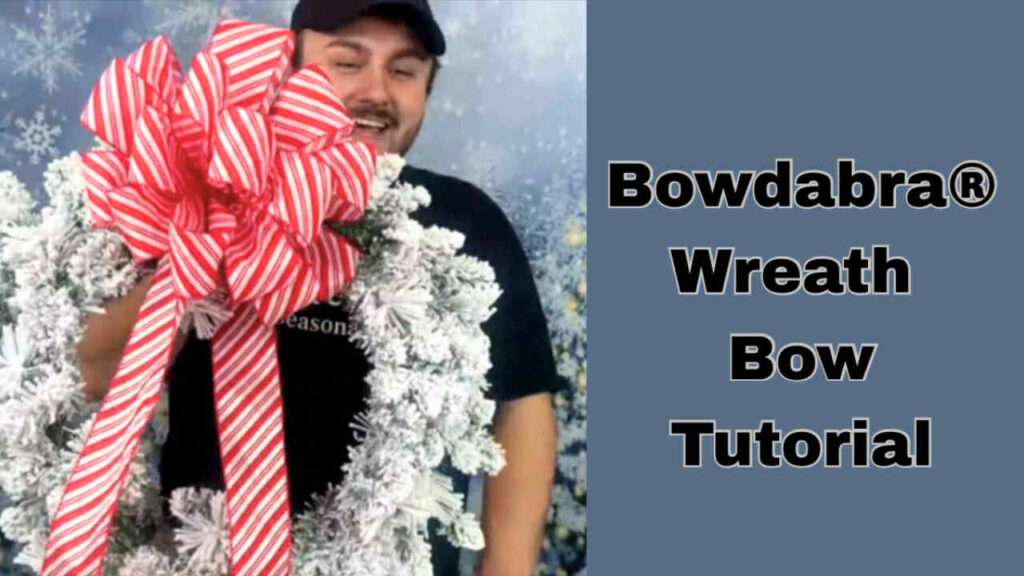 How to make a stunning red and white wreath with Bowdabra