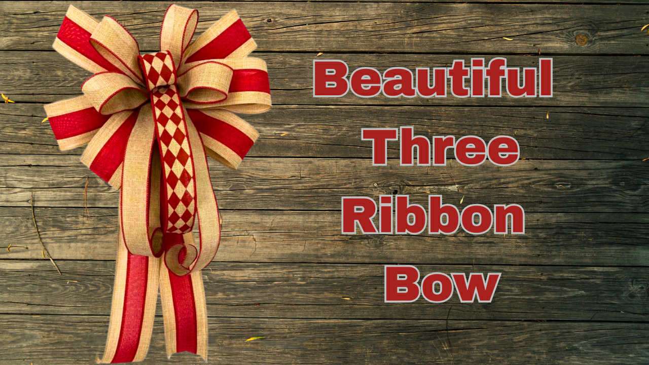 How to make the most beautiful three ribbon bow - Video DIY - Bowdabra